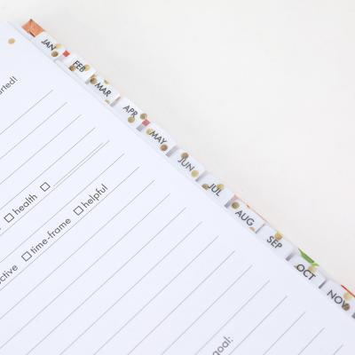 Cina 2024 Stampa su misura Pianificatore settimanale con separatore laminato e angoli rinforzati in oro in vendita