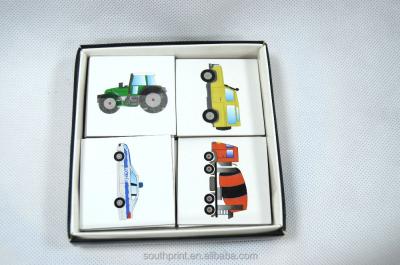 Cina Disegni personalizzati Automobili di trasporto Memorie didattiche Cartoline da gioco per giovani e bambini in dimensioni personalizzate in vendita