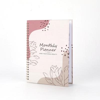 China Custom Printed Notebook Planner Refill A5 Daily Monthly Planner Hard Cover Various Size for sale