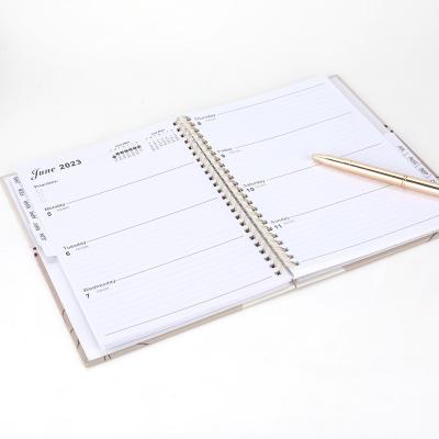 China Custom Printed Notebook Planner Refill A5 Daily Monthly Planner Hard Cover Various Size for sale