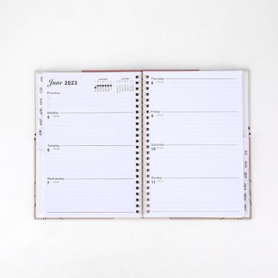 China Custom Printed Notebook Planner Refill A5 Daily Monthly Planner Hard Cover Various Size for sale