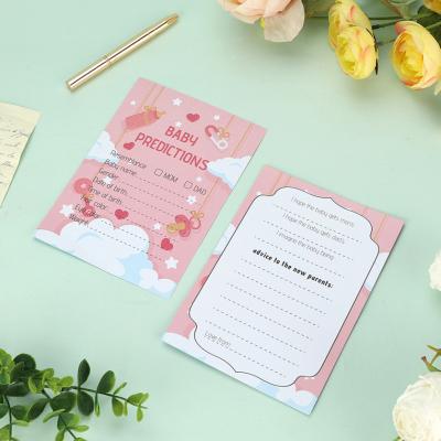 Cina 5x7 pollici a doppio lato rosa rivela il sesso baby shower previsione e consigli carte da gioco in vendita