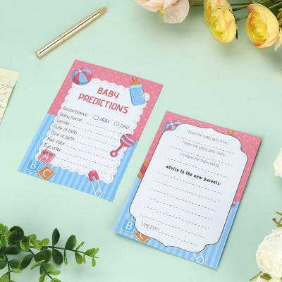 Cina 5x7 pollici a doppio lato rosa rivela il sesso baby shower previsione e consigli carte da gioco in vendita