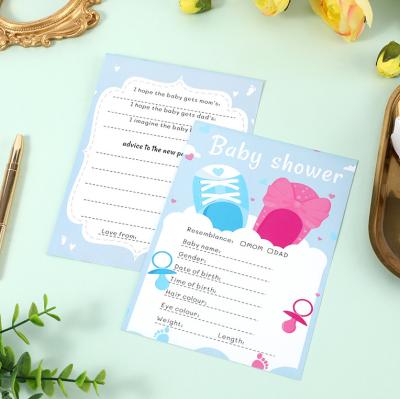 Cina 5x7 pollici a doppio lato rosa rivela il sesso baby shower previsione e consigli carte da gioco in vendita
