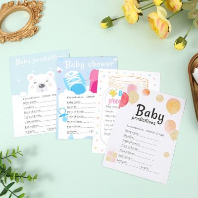 Cina 5x7 pollici a doppio lato rosa rivela il sesso baby shower previsione e consigli carte da gioco in vendita