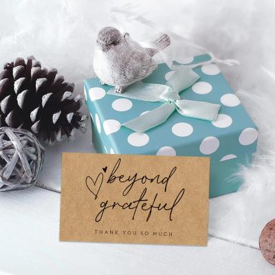 Cina Logo personalizzato Carta Kraft Appreciate Card Cartolina Stampa con UV e Offest Printing in vendita