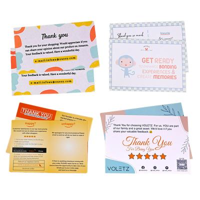 Cina Dopo le vendite Feedback Review Cartolina personalizzata di lusso Cartoline di ringraziamento per le piccole imprese in vendita