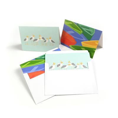 Cina OEM Cartolina di ringraziamento piegata Cartoline di auguri Stampa Servizio Disegno personalizzato con busta in vendita