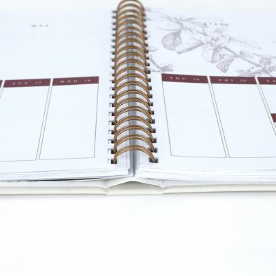 China Customized A5 Hardcover Notebook Printing Daily Weekly Journal Budget Planner Notebook for sale