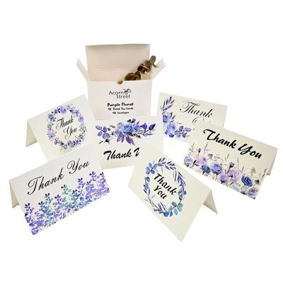 Cina Servizio di stampa di libri con logo personalizzato Cartoline di ringraziamento Perfette per matrimoni e compleanni in vendita