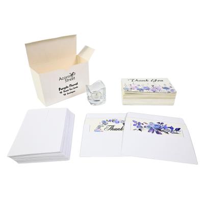 Cina Servizio di stampa di libri con logo personalizzato Cartoline di ringraziamento Perfette per matrimoni e compleanni in vendita