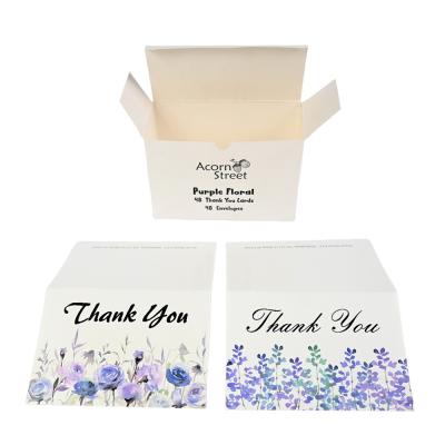 Cina Servizio di stampa di libri con logo personalizzato Cartoline di ringraziamento Perfette per matrimoni e compleanni in vendita