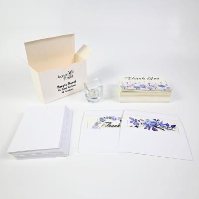 Cina Disegno personalizzato di una carta di auguri stampata con fiori con buste e buste in vendita