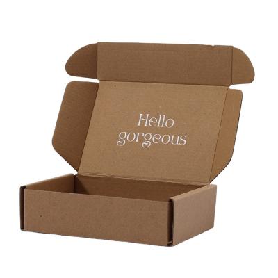 China Brown Kraft Folding Clothing Shipping Gift Packaging Box Custom Order for Retailers for sale