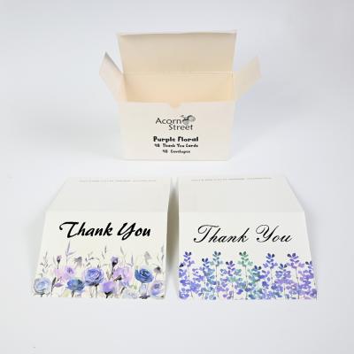 Cina Disegno personalizzato di una carta di auguri stampata con fiori con buste e buste in vendita