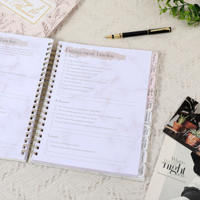 Cina Giornaliere personalizzato in A4 A5 carta a spirale quaderni giornaliere wedding planner per donne in vendita