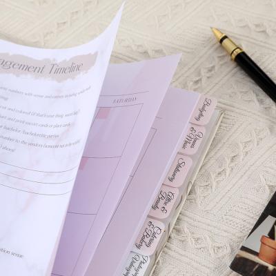 Cina Giornaliere personalizzato in A4 A5 carta a spirale quaderni giornaliere wedding planner per donne in vendita
