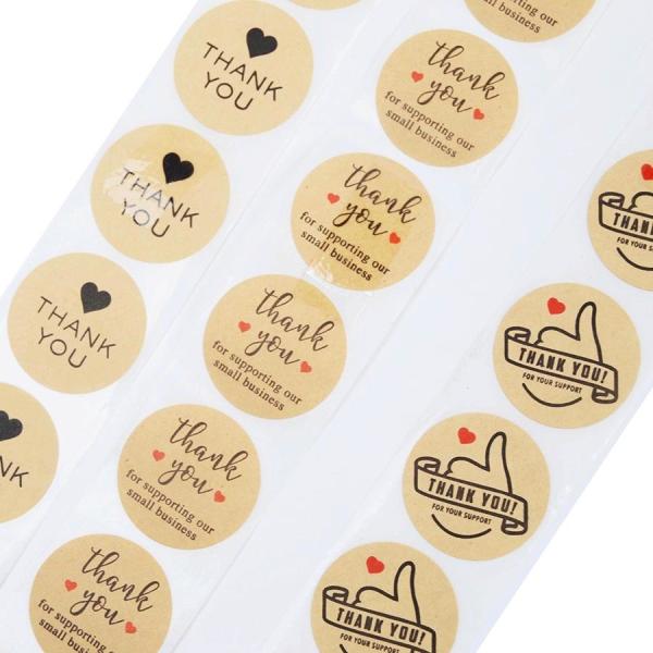 Quality Synthetic Self Adhesive Sticker Paper Roll Lamination Custom Thank You Sticker for sale