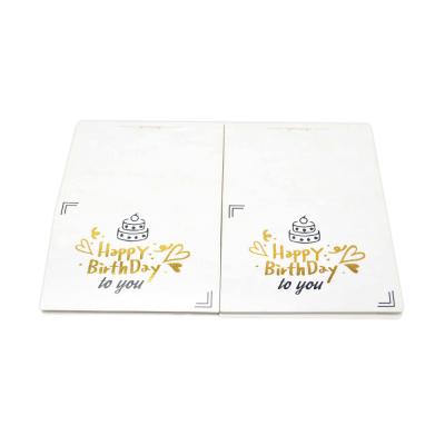 China 4c Offset Printing Customized Greeting Cards Gold Foil Invitation Happy Birthday Cards for sale