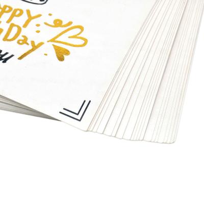 China 4c Offset Printing Customized Greeting Cards Gold Foil Invitation Happy Birthday Cards for sale