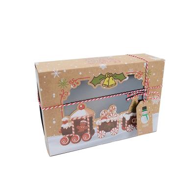 China Clear Window Wedding Kraft Box Cookie Packaging Paper Box With Foldable Art Paper Type for sale