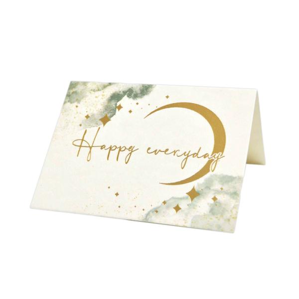 Quality Customized Gold Foil Folded Thank You Card Envelope Greeting Cards Blank for Oem CMYK for sale