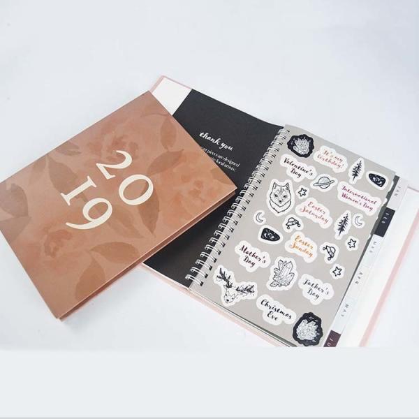 Quality A5 Leather Cover Custom Planner Notebook Agenda Journal Customized Logo for sale