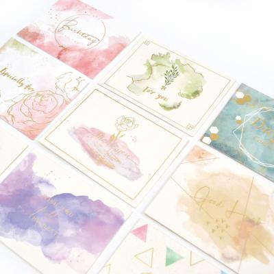 China Customized Gold Foil Folded Thank You Card Envelope Greeting Cards Blank for Oem CMYK for sale