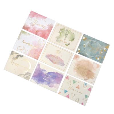 China Customized Gold Foil Folded Thank You Card Envelope Greeting Cards Blank for Oem CMYK for sale