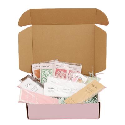 China Custom Logo Printed Flat Pack Corrugated Die Cut Folding Kraft Mailer Shipping Mailing Box for sale