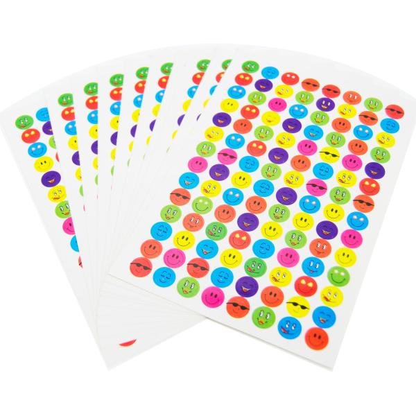 Quality Colorful Smiley Paper Sticker Sheets Preschool Eductional Toys Customized Size for sale