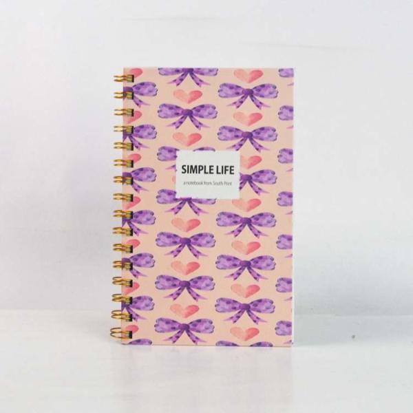 Quality Handmade Spiral Binding Diet School Agenda Notebook with CMYK Offset Printing for sale