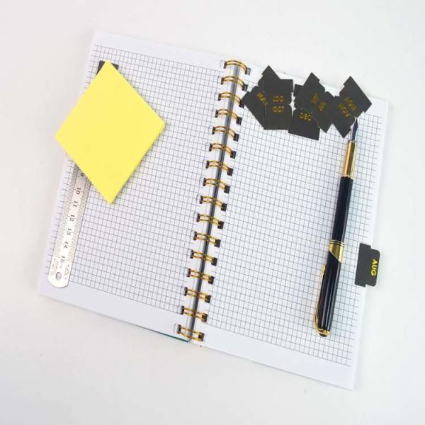 Quality Handmade Spiral Binding Diet School Agenda Notebook with CMYK Offset Printing for sale