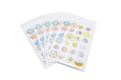 Cina Colori Smiley Carta Adesivi fogli Giocattoli didattici prescolare taglia personalizzata Logo in vendita