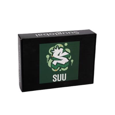 China UV Coating Corrugated Mailer Box for Shipping Black Clothing Custom Order Accepted for sale