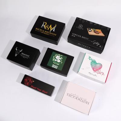 China UV Coating Corrugated Mailer Box for Shipping Black Clothing Custom Order Accepted for sale