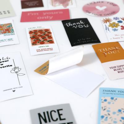 China Thank You Self Adhesive Sticker Package Mailer Box Seal Label Sticker Custom Printing for sale