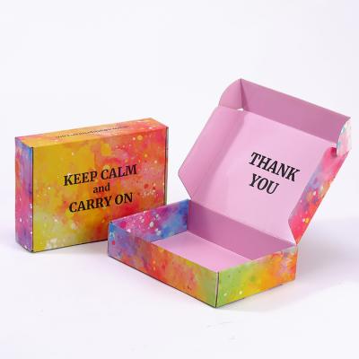 China Pink Shipping Boxes Business Small Corrugated Mailer Cardboard Boxes For Packaging Gift Boxes for sale