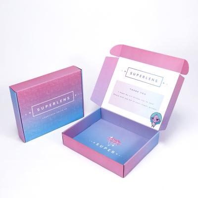 China Pink Shipping Boxes Business Small Corrugated Mailer Cardboard Boxes For Packaging Gift Boxes for sale