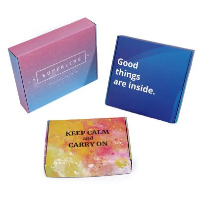 China Custom Logo Pink Color Cosmetic Corrugated Packaging Mailer Box with Glossy Lamination for sale