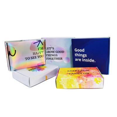 China Cardboard Custom Logo Printed Postal Corrugated Shipping Box Packaging Folding Carton Mailer Paper Box for sale