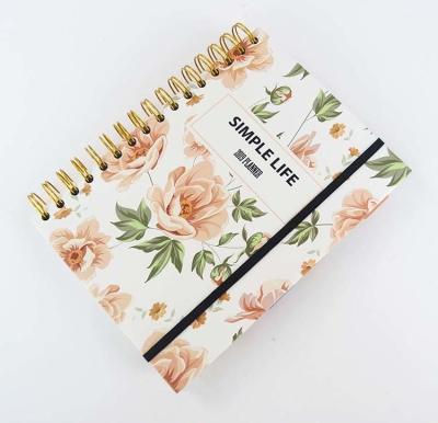 China Glue Binding Hardcover Notebook Printing 6x8 Inch Gold Blank Spiral Bound Notebook for sale