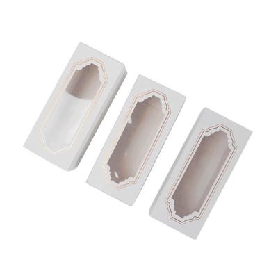 China Custom Recyclable Kraft Paper Macaron Cookie Biscuit Packaging Box with Clear Window for sale