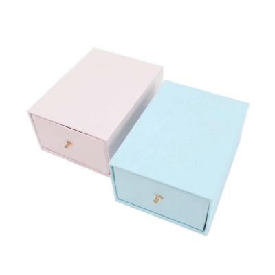 CMYK Imprimido Papel Reutilizable Cajón de Papel Deslizante Collar de Oídos Brazalete Caja de Anillo