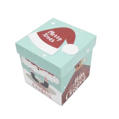 China Custom Christmas Black Paper Jewelry Rings Cardboard Gift Packaging Box With Custom Logo for sale