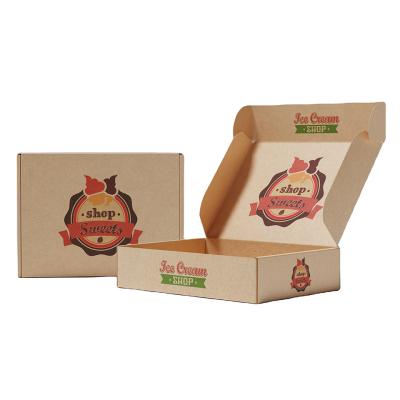 Food Grade Custom Printed Eco 10/12/14/20 Inch 35cm Kraft Corrugated Cardboard Pizza Packing Box With Logo