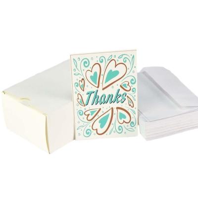 China Reciclável Cartão de Impressão Personalizado Film Lamination Classic Kraft Obrigado Notas à venda