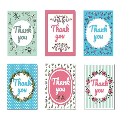 China Reciclável Cartão de Impressão Personalizado Film Lamination Classic Kraft Obrigado Notas à venda