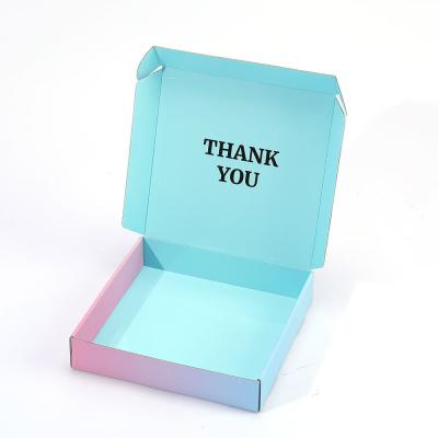China Custom Logo Recyclable Color Corrugated Soy Ink Packaging Mailer Box Shipping Paper Boxes for sale