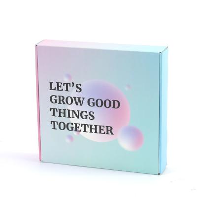 China Custom Logo Recyclable Color Corrugated Soy Ink Packaging Mailer Box Shipping Paper Boxes for sale